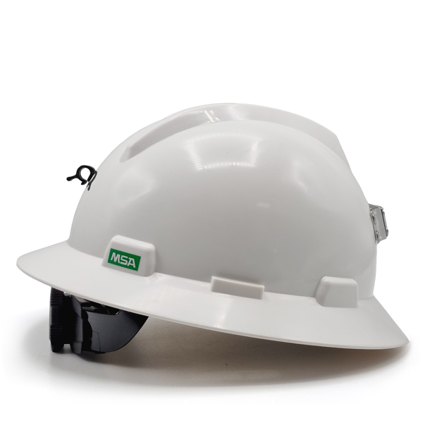 MSA White Mining Helmet With Light Mount, Уурхайн гэрэл тогтоогчтой ...