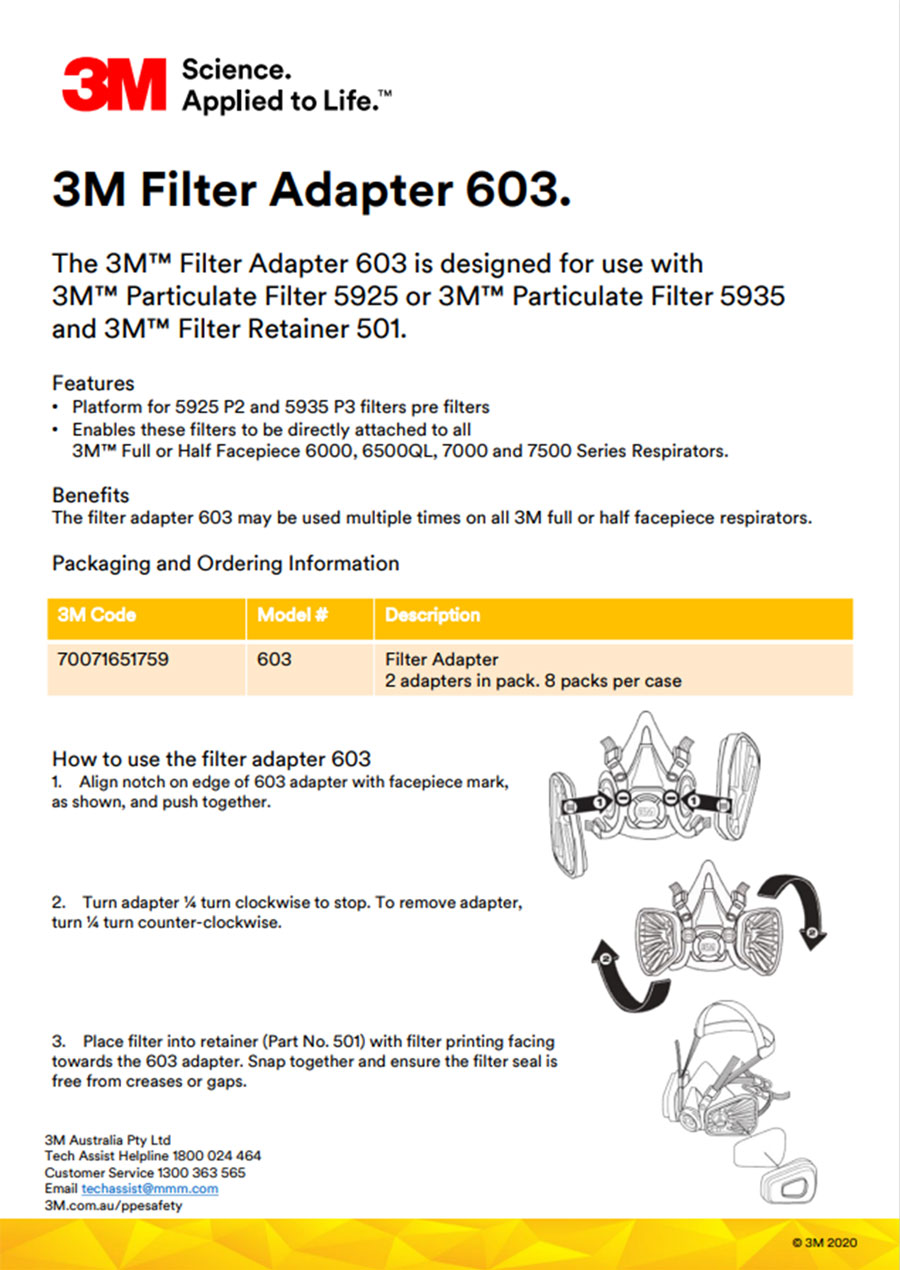 3M 603 Platform, 3M 603 Тоосны филтерийн суурь,
