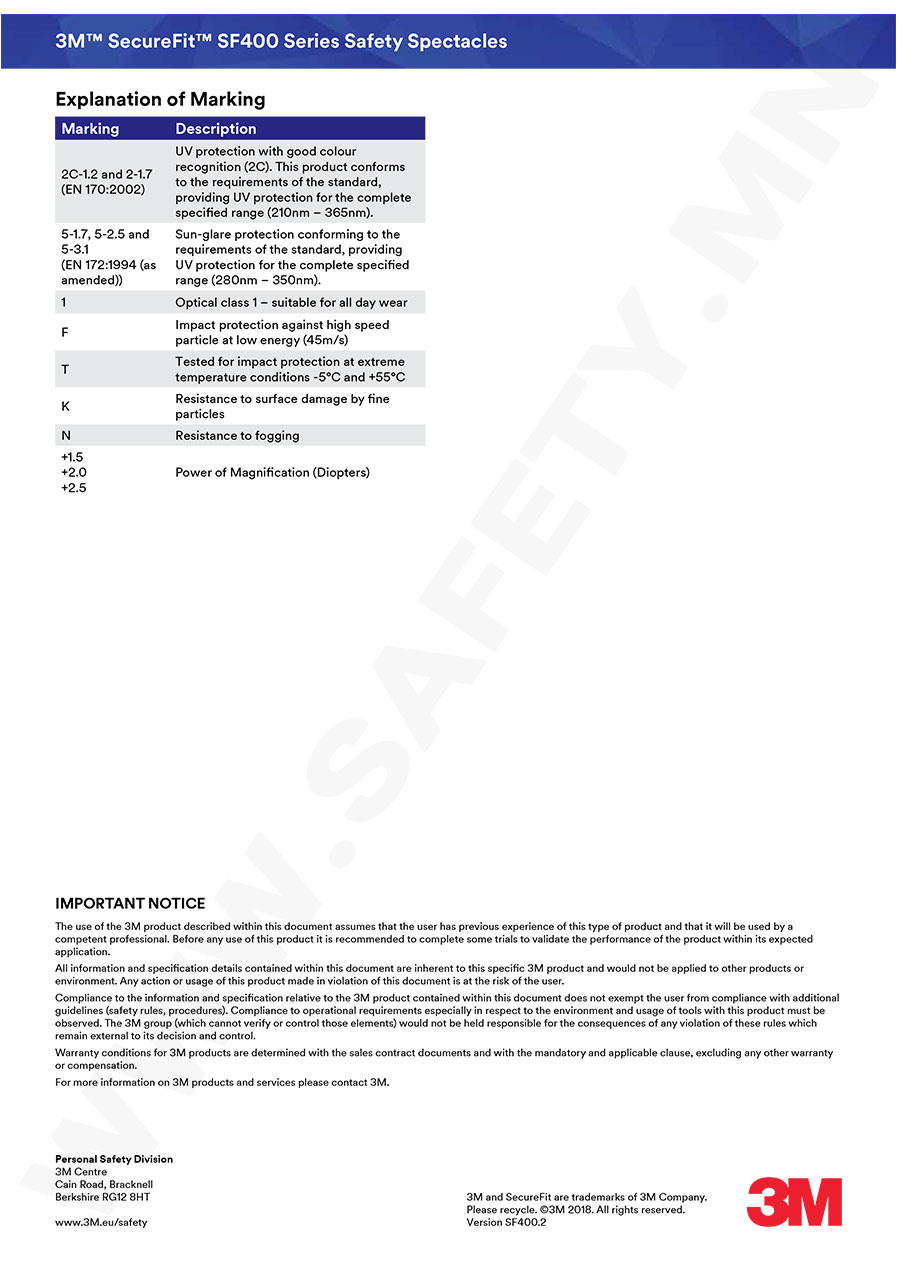 3M SF-402 Gray Lens with Anti-fog Coating, Цанталтын хамгаалалттай хар ...