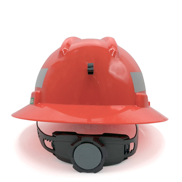 MSA Red Mining Helmet With Reflect & Light Mount, Цацруулагчтай уурхайн ...