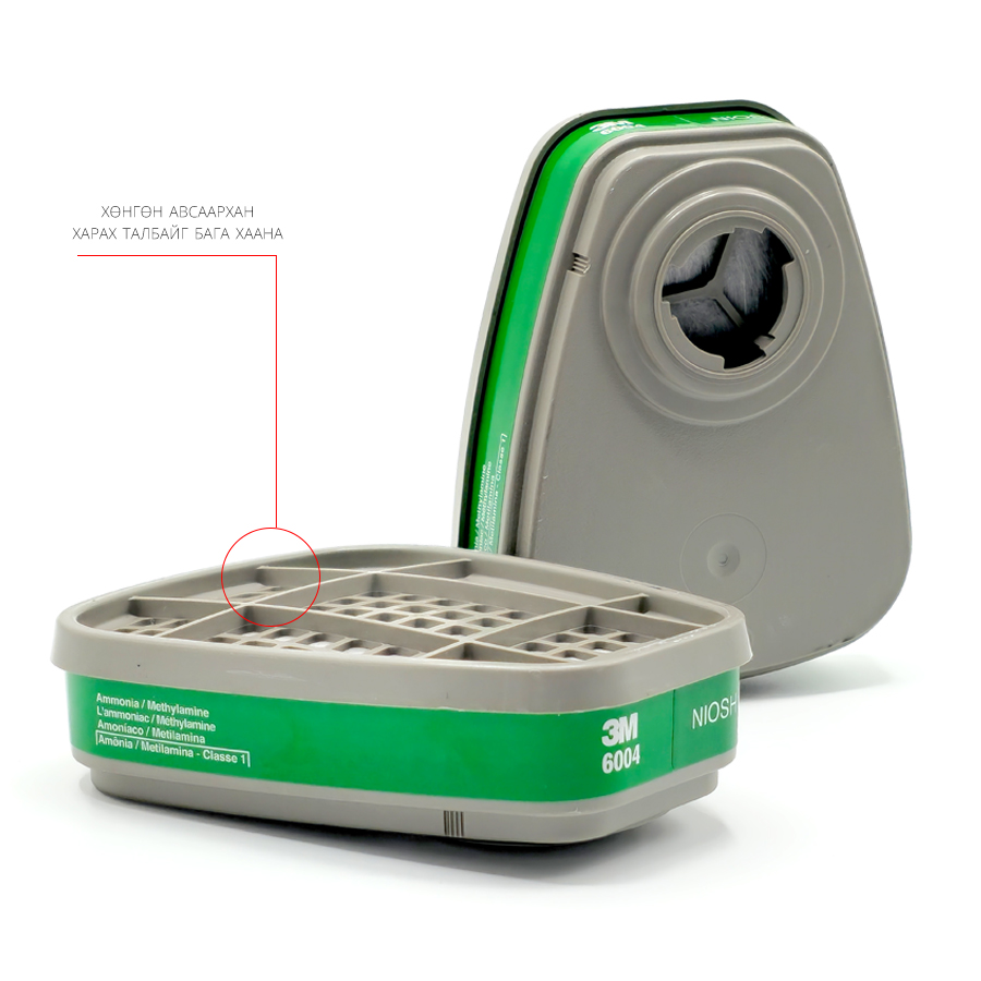 3M 6004 Filter for Ammonia & Methylamine, 3М 6004 Амиак ба метиламин ...