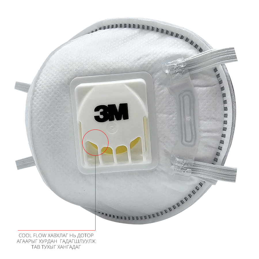 3M 8955K N95 FFP2 Cool Flow Mask, Чийг дулаан түргэн гадагшладаг N95 ...